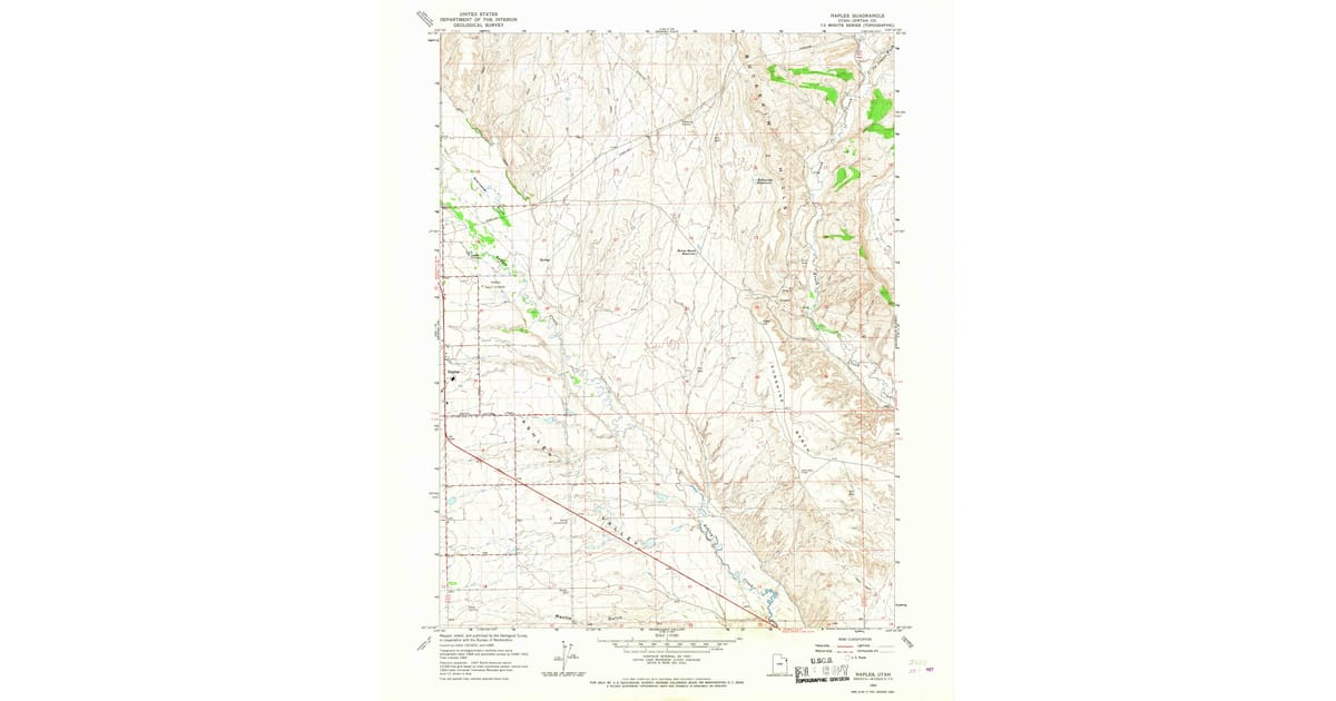 1965 Map of Naples, UT — High-Res | Pastmaps