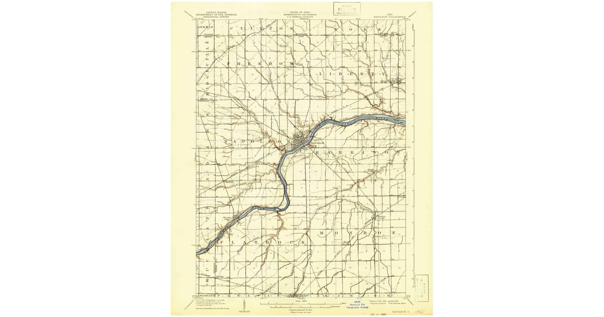 1908 Map of Napoleon, OH — High-Res | Pastmaps