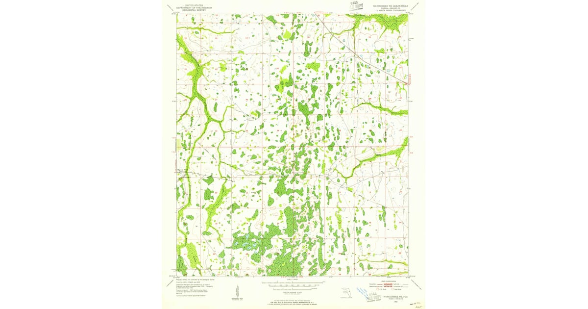 Old Maps of Wedgefield, FL for Hiking & Exploration | Pastmaps