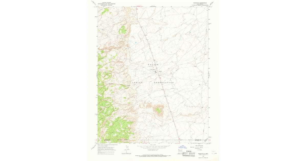 1960s Maps of Naschitti, Fort Defiance Agency | Pastmaps