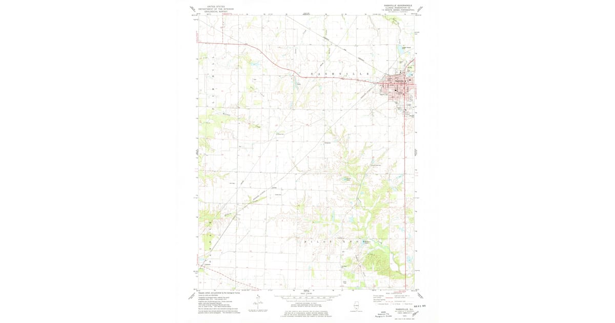 1974 Map of Nashville, IL — High-Res | Pastmaps