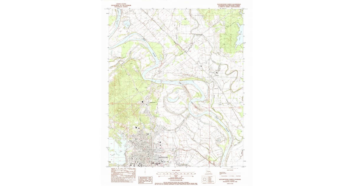 1983 Map of Natchitoches North, Natchitoches Parish, LA — High-Res ...