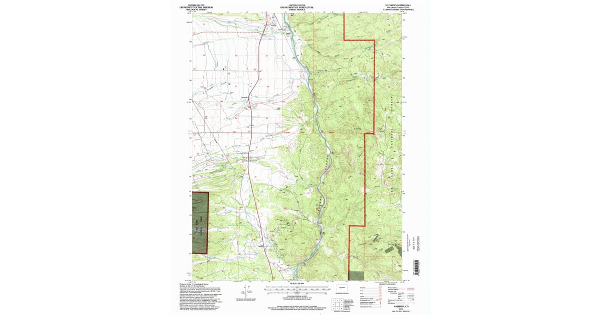 1990s Maps of Nathrop, CO | Pastmaps