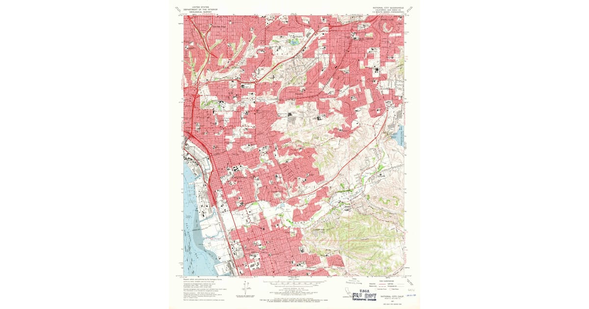 1960s Maps of South Crest, San Diego | Pastmaps