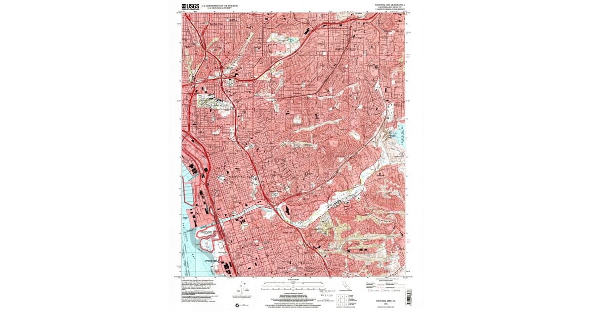 1990s Maps of City Heights, San Diego | Pastmaps