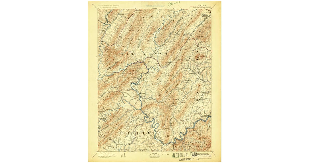 1894 Map of Natural Bridge, Botetourt County, VA — High-Res | Pastmaps