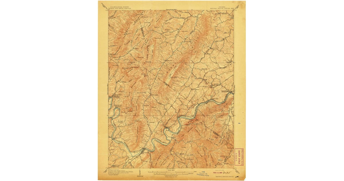 1900s (20th Century) Maps of Natural Bridge Station, VA | Pastmaps
