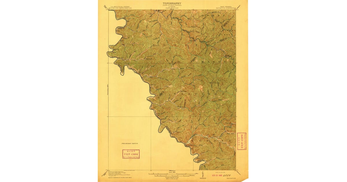 1912 Map of Naugatuck, Mingo County, WV — High-Res | Pastmaps