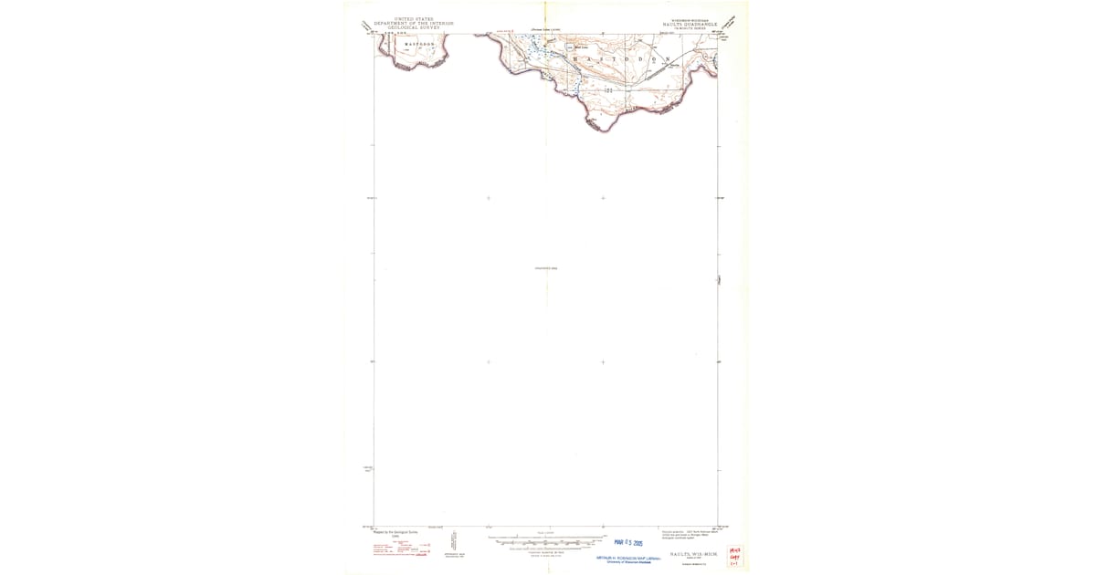 1947 Map of Naults, Iron County, WI — High-Res | Pastmaps