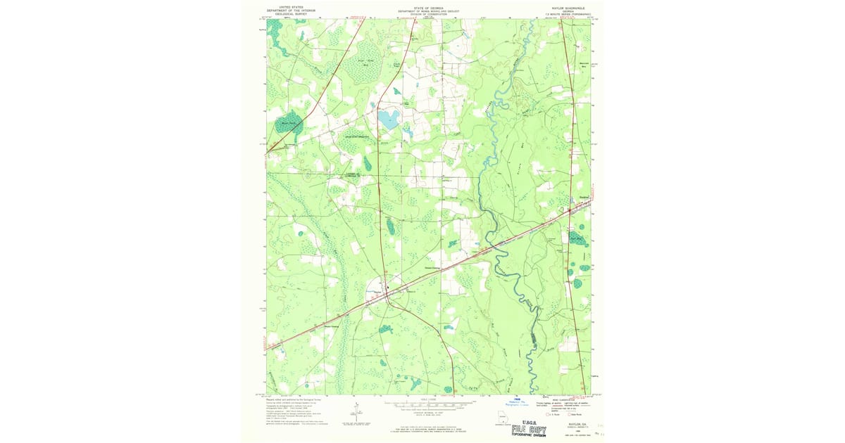 1968 Map of Naylor, GA — High-Res | Pastmaps
