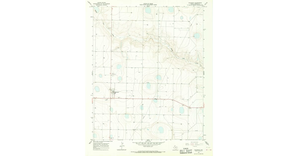 1965 Map of Nazareth, TX — High-Res | Pastmaps