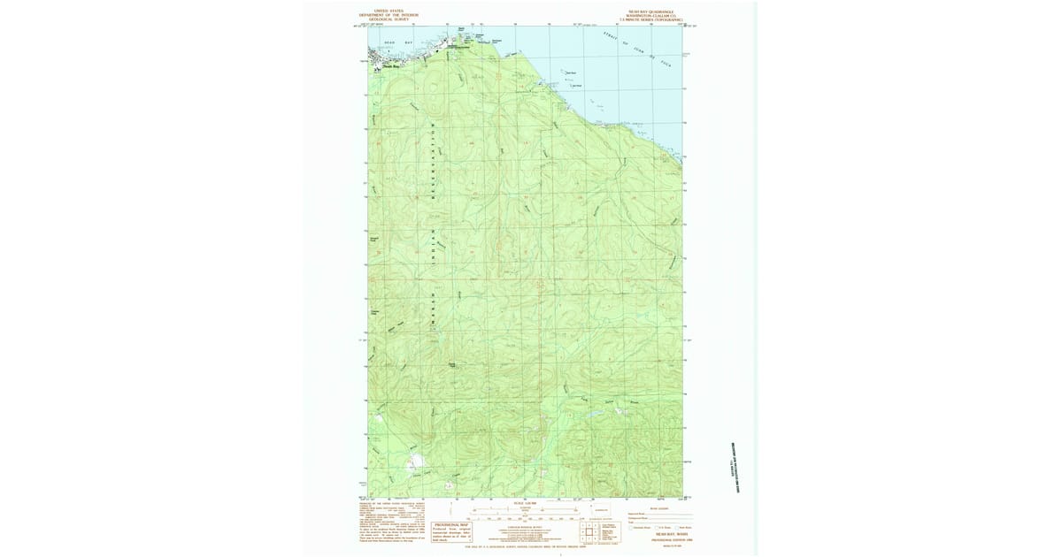 1984 Map of Neah Bay, WA — High-Res | Pastmaps