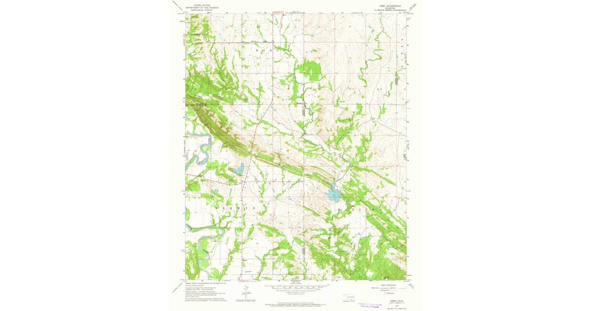 1963 Map of Nebo, Carter County, OK — High-Res | Pastmaps