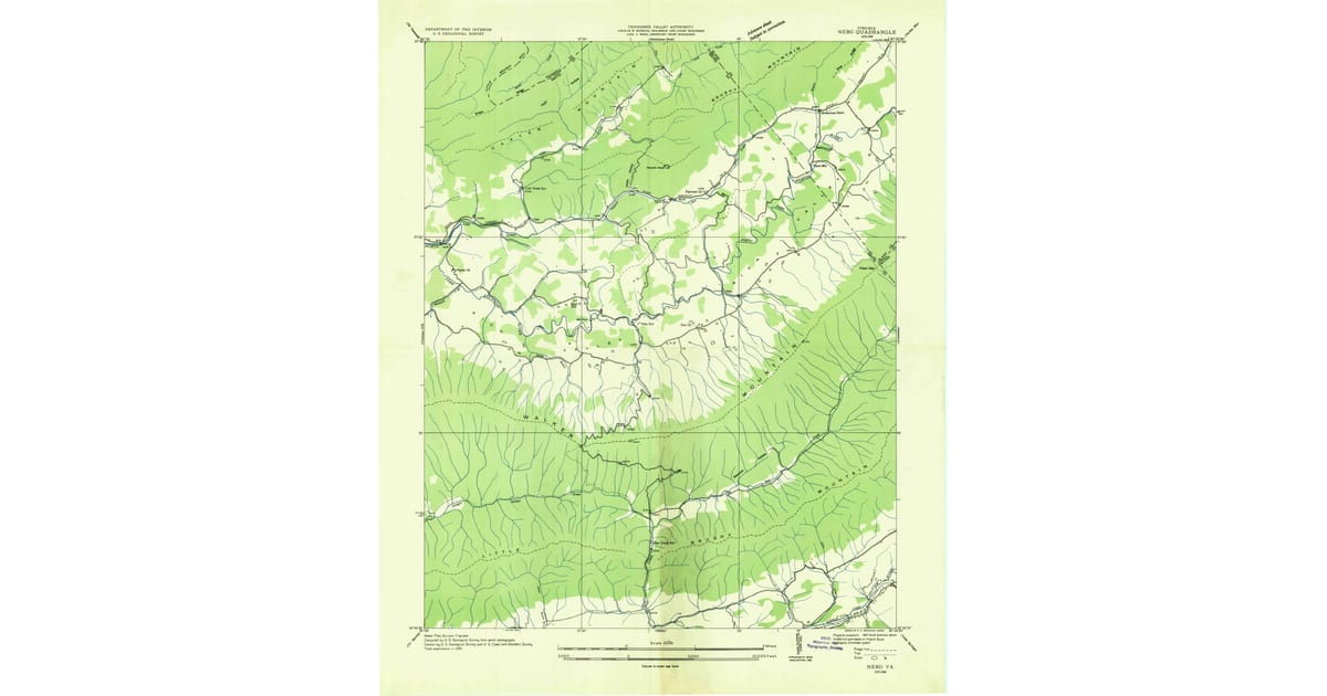 1935 Map of Nebo, Smyth County, VA — High-Res | Pastmaps