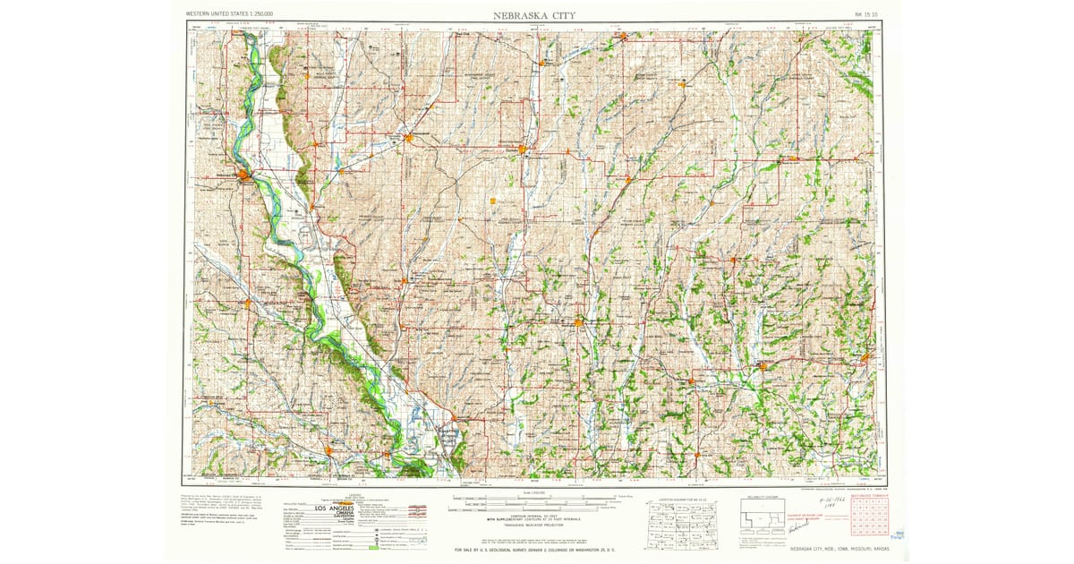 1958 Map of Nebraska City, NE — High-Res | Pastmaps