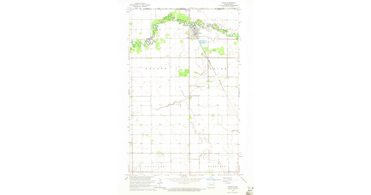 1964 Map of Neche, ND — High-Res | Pastmaps