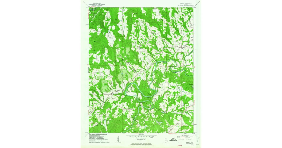 1961 Map of Nectar, AL — High-Res | Pastmaps
