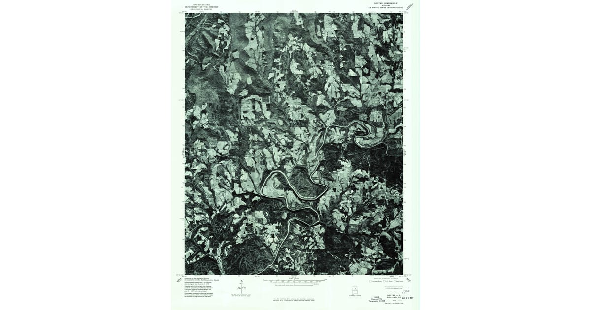 1975 Map of Nectar, AL — High-Res | Pastmaps