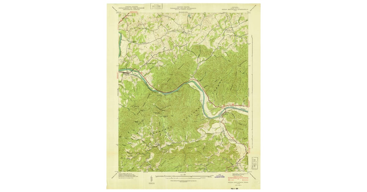 1940s Maps of Nough, TN | Pastmaps