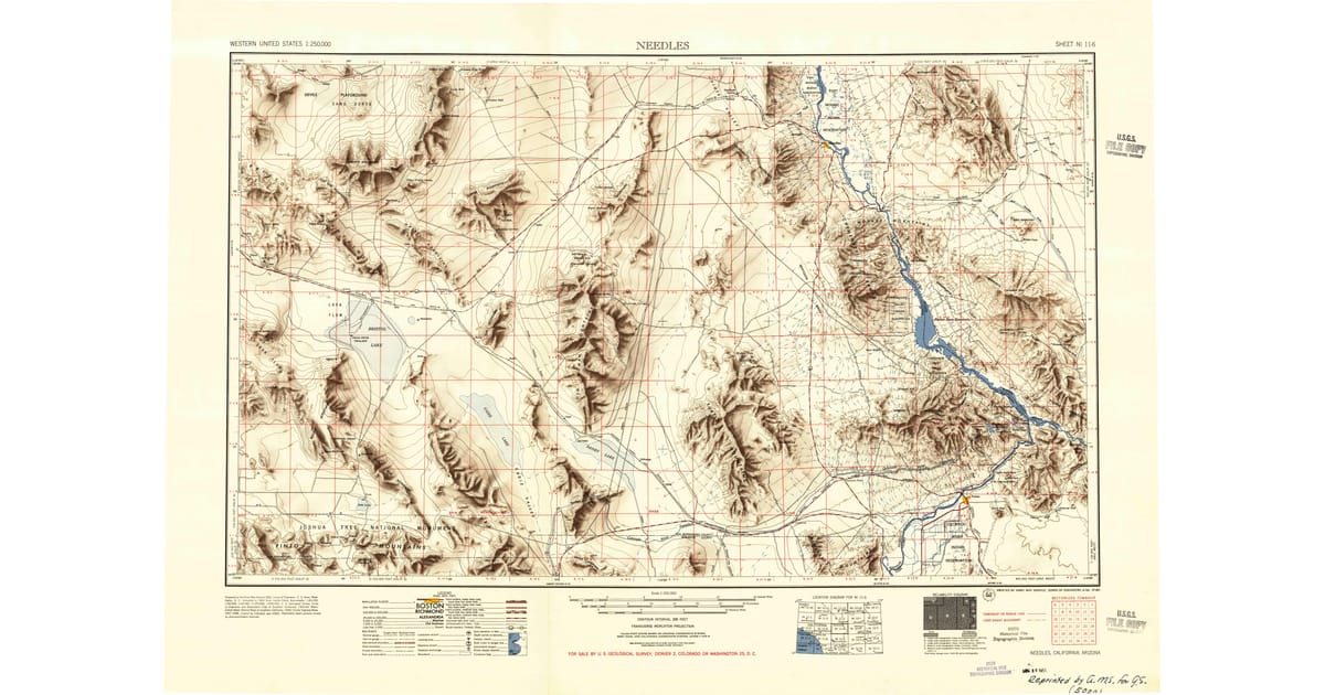 1956 Map of Needles, CA — High-Res | Pastmaps