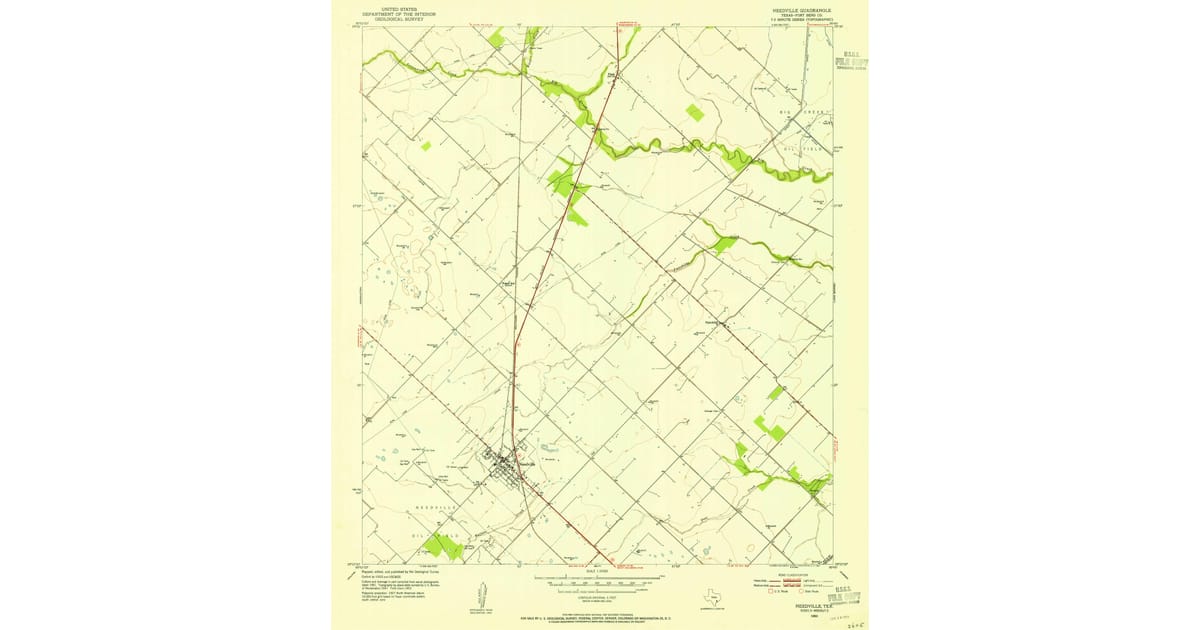 1953 Map of Needville, TX — High-Res | Pastmaps