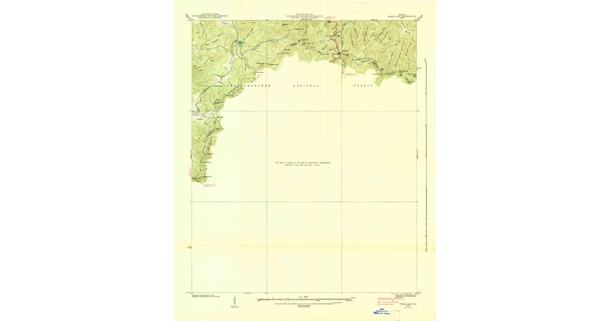 1938 Map of Neels Gap, Lumpkin County, GA — High-Res | Pastmaps