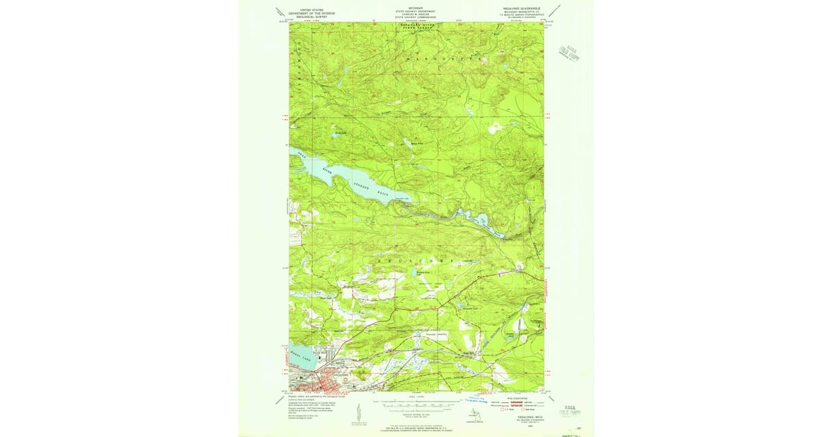 1953 Map of Negaunee, MI — High-Res | Pastmaps