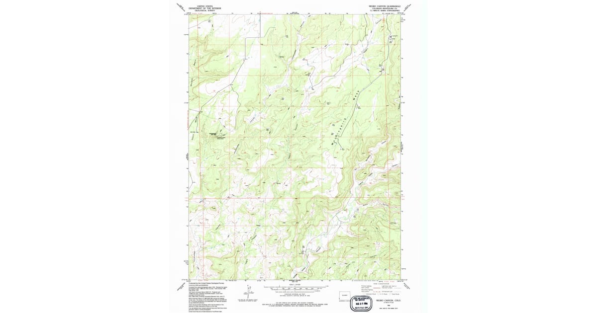 1994 Map of Negro Canyon, Montezuma County, CO — High-Res | Pastmaps