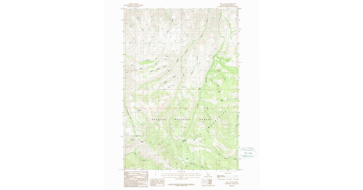 1987 Map of Neil Gulch, Washington County, ID — High-Res | Pastmaps