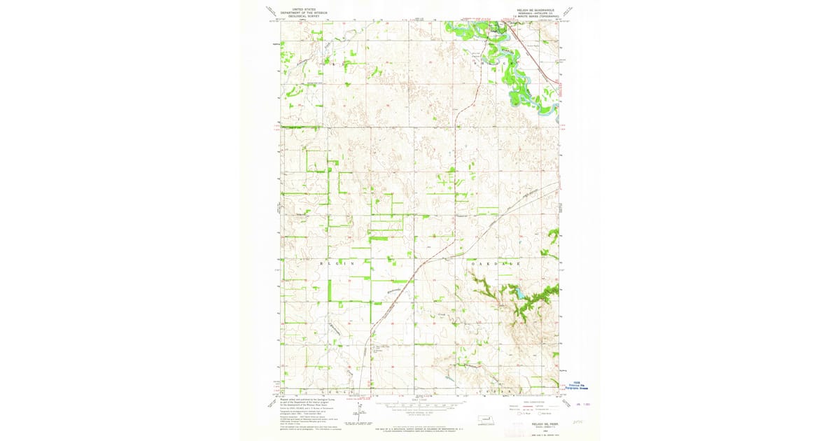 1963 Map of Neligh SE, Antelope County, NE — High-Res | Pastmaps
