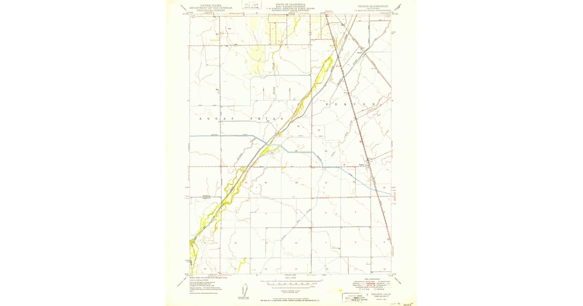 1950 Map of Nelson, Butte County, CA — High-Res | Pastmaps