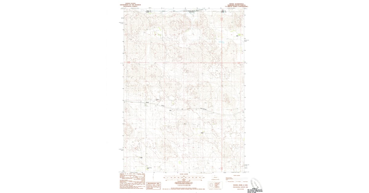 1985 Map of Nenzel, NE — High-Res | Pastmaps