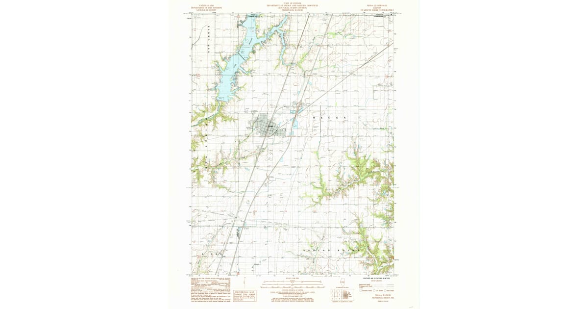 1984 Map of Neoga, IL — High-Res | Pastmaps