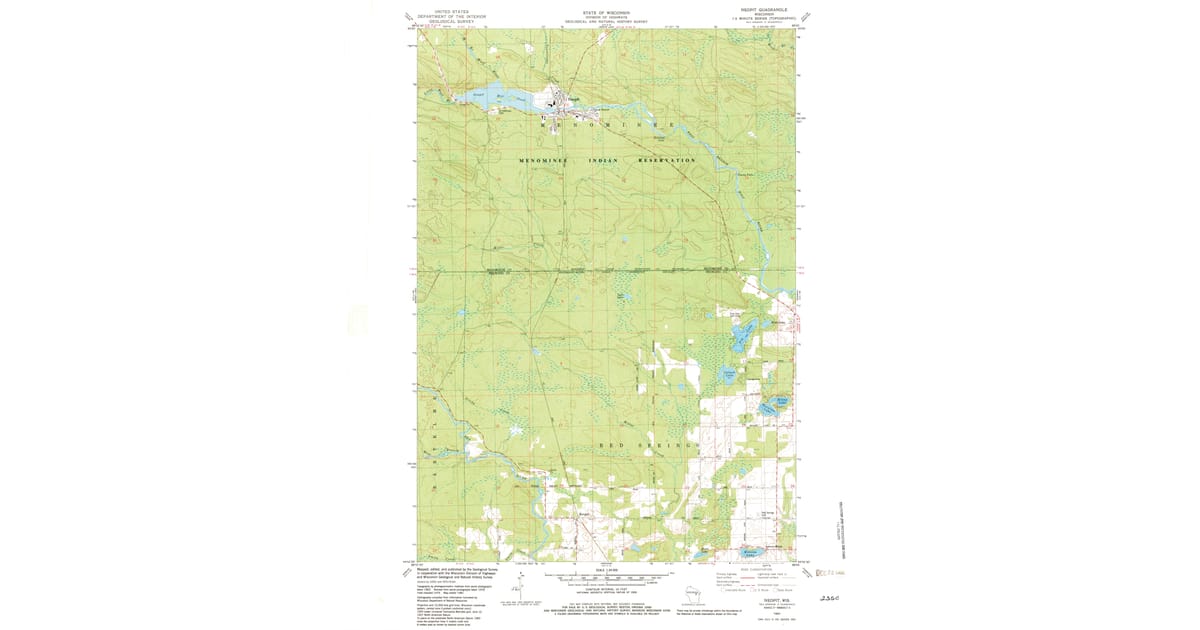 1982 Map of Neopit, WI — High-Res | Pastmaps