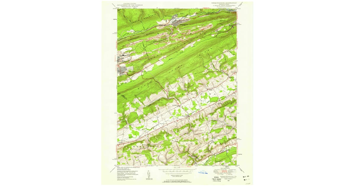 1948 Map of Nesquehoning, PA — High-Res | Pastmaps