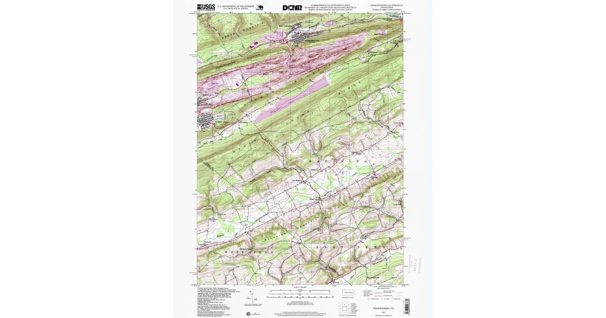 1997 Map of Nesquehoning, PA — High-Res | Pastmaps