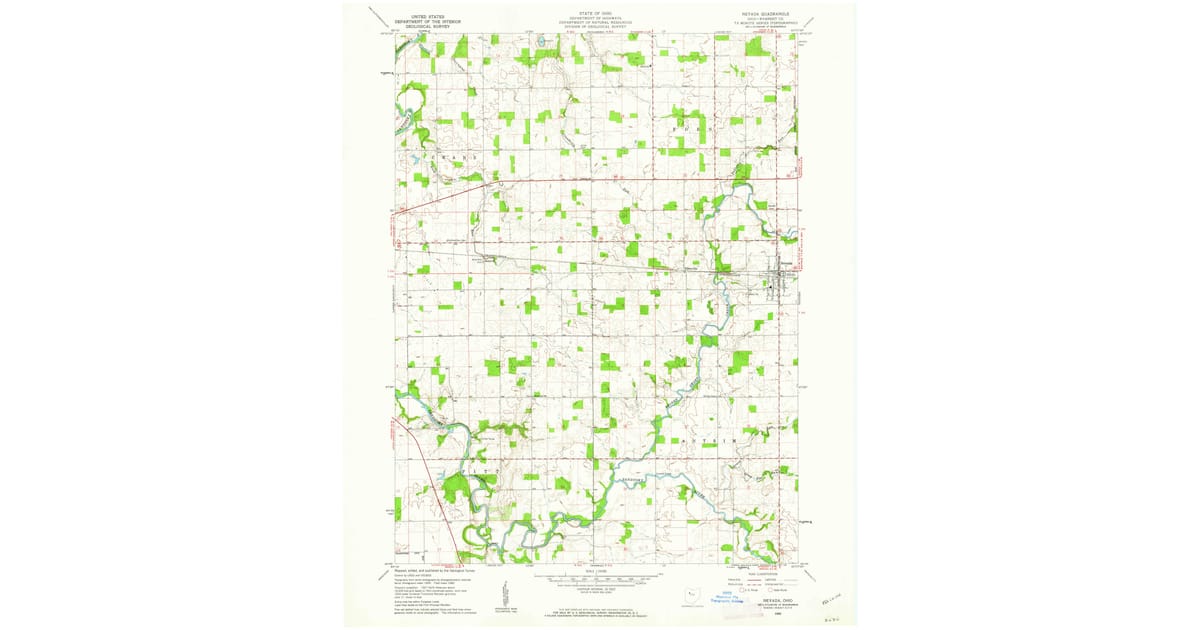 1960 Map of Nevada, OH — High-Res | Pastmaps