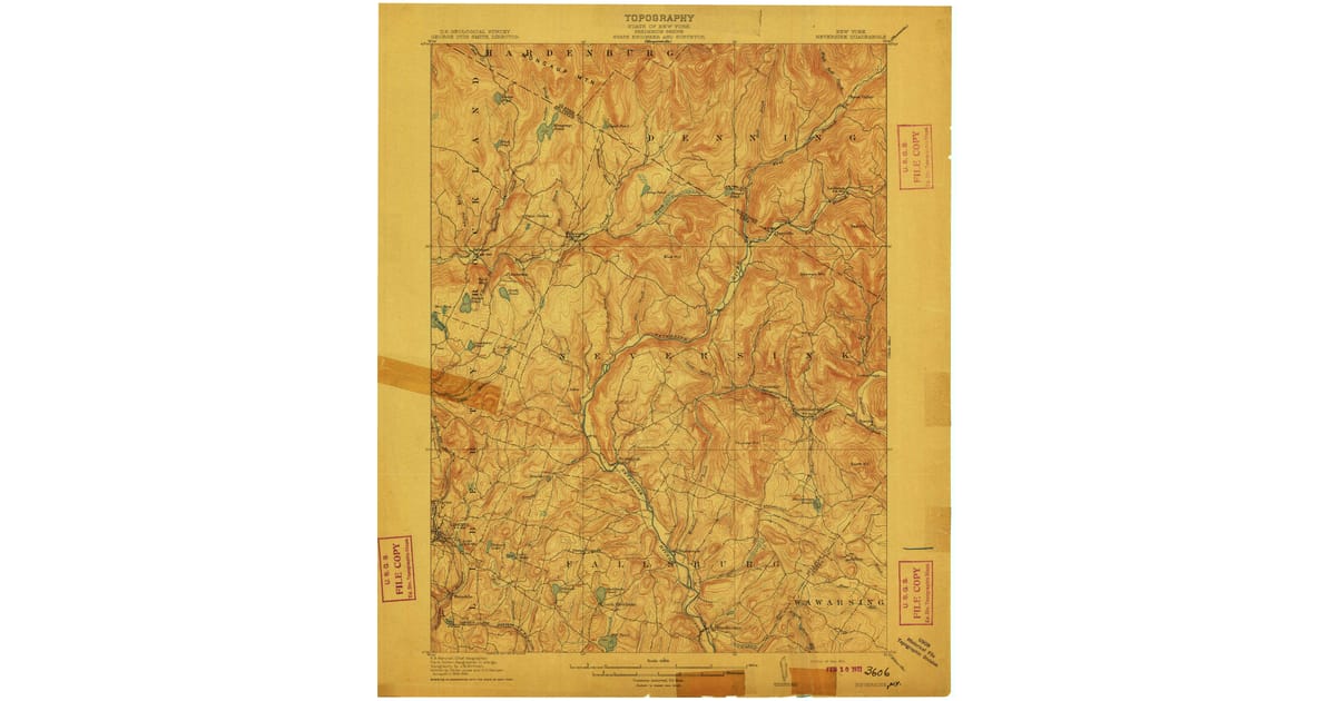 1910 Map of Neversink, Sullivan County, NY — High-Res | Pastmaps