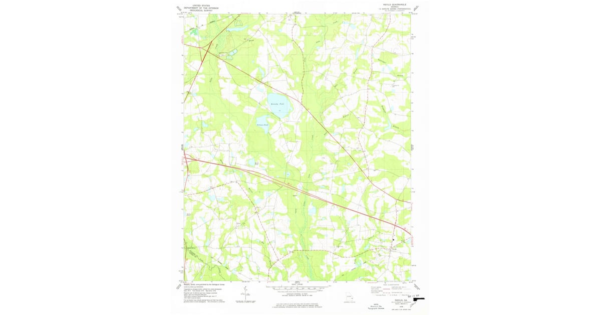 1978 Map of Nevils, Bulloch County, GA — High-Res | Pastmaps