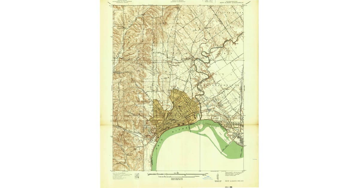1939 Map of New Albany, IN — High-Res | Pastmaps