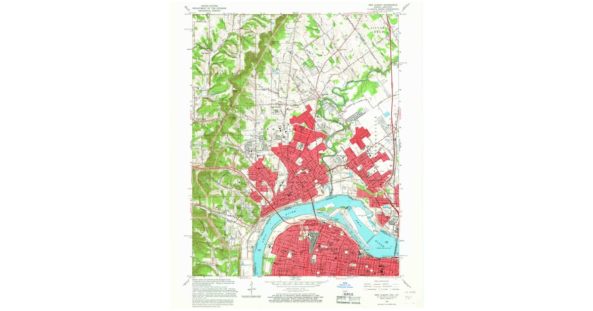 1965 Map of New Albany, IN — High-Res | Pastmaps