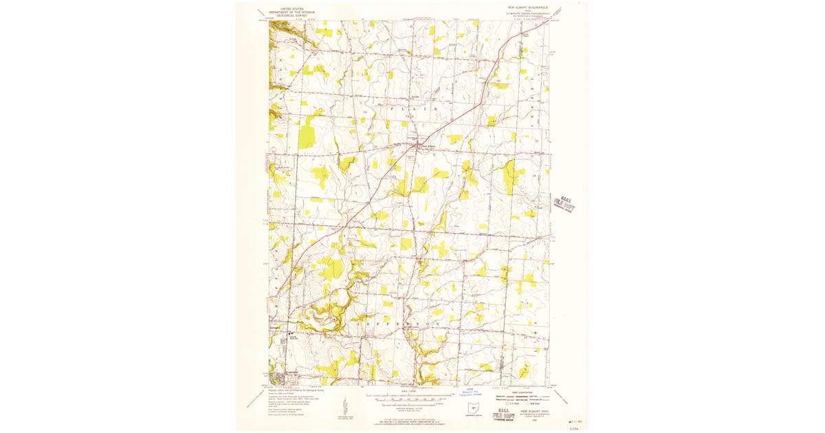 1955 Map of New Albany, OH — High-Res | Pastmaps