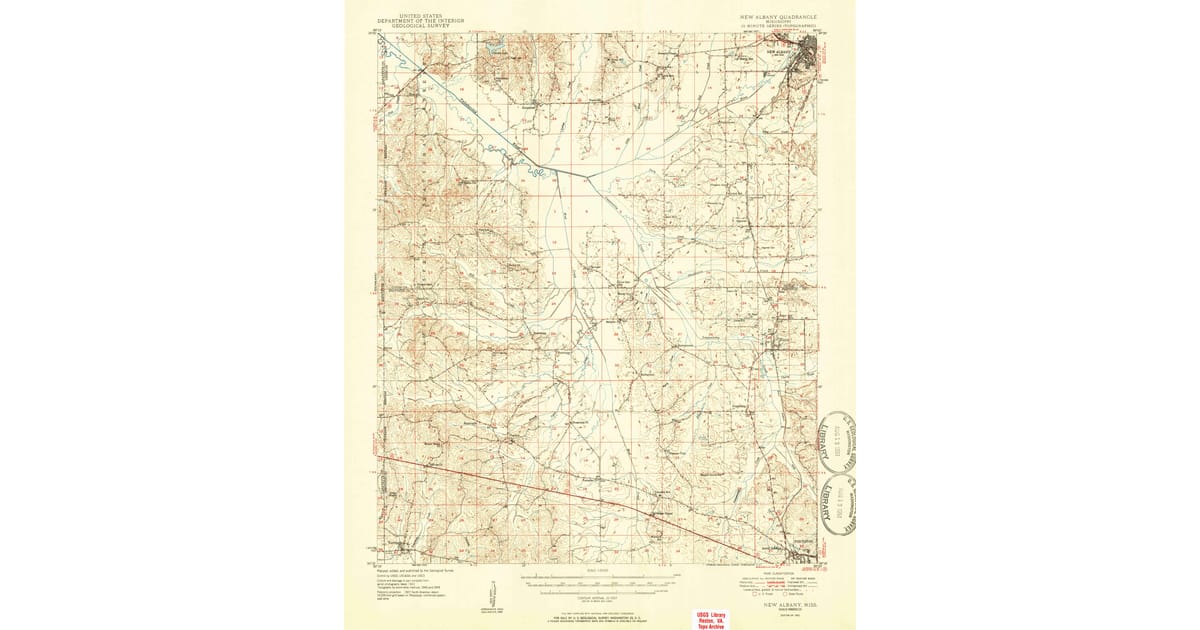 1951 Map of New Albany, MS — High-Res | Pastmaps