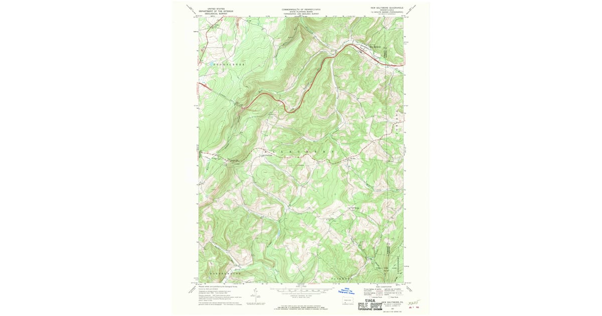 1967 Map of New Baltimore, PA — High-Res | Pastmaps