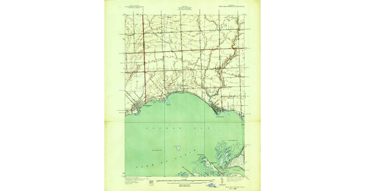 1939 Map of New Baltimore, MI — High-Res | Pastmaps