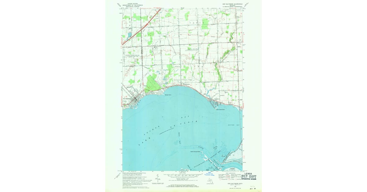 1968 Map of New Baltimore, MI — High-Res | Pastmaps