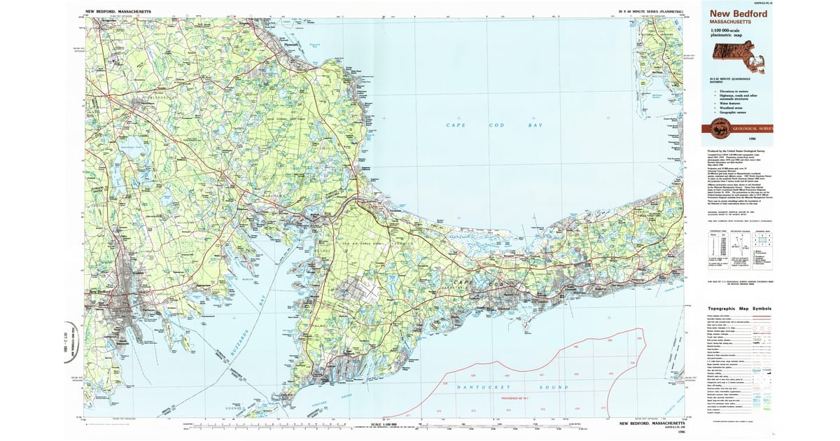 1986 Map of New Bedford, MA — High-Res | Pastmaps