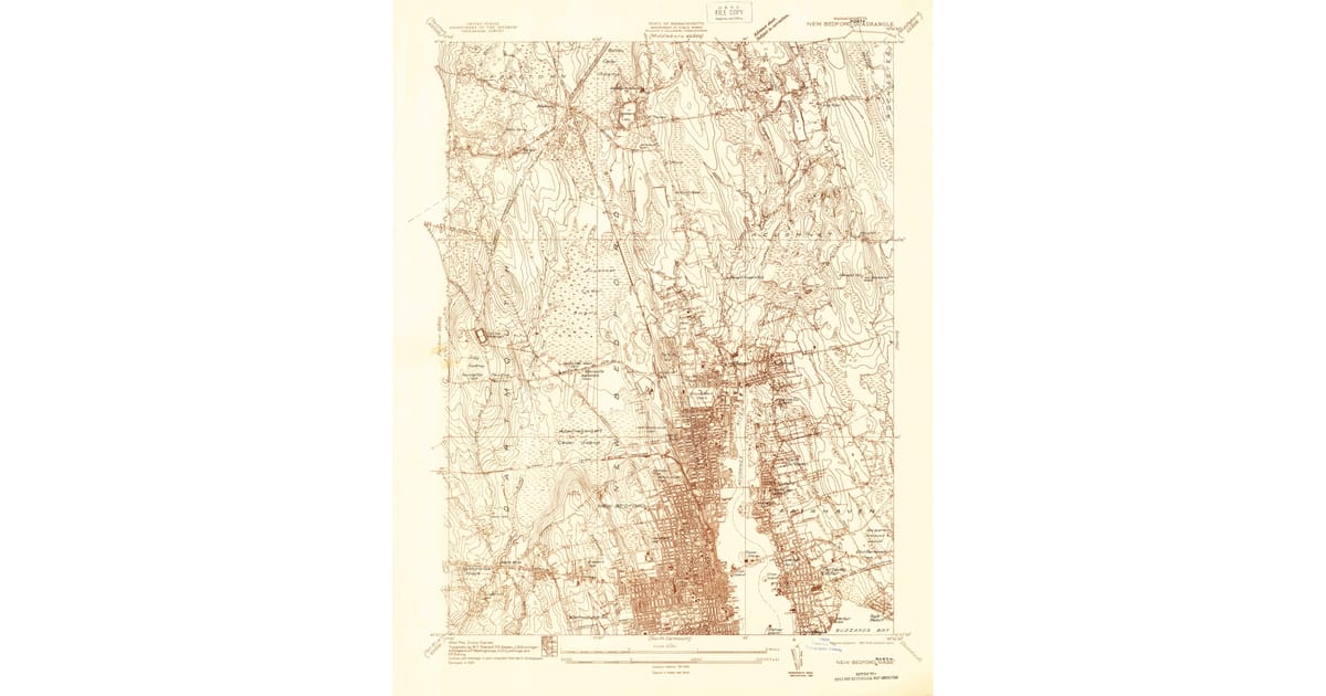 1936 Map of New Bedford North, Bristol County, MA — High-Res | Pastmaps
