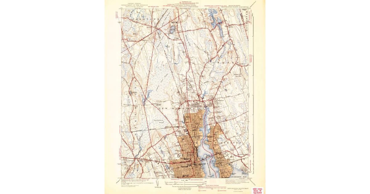 1941 Map of New Bedford North, Bristol County, MA — High-Res | Pastmaps