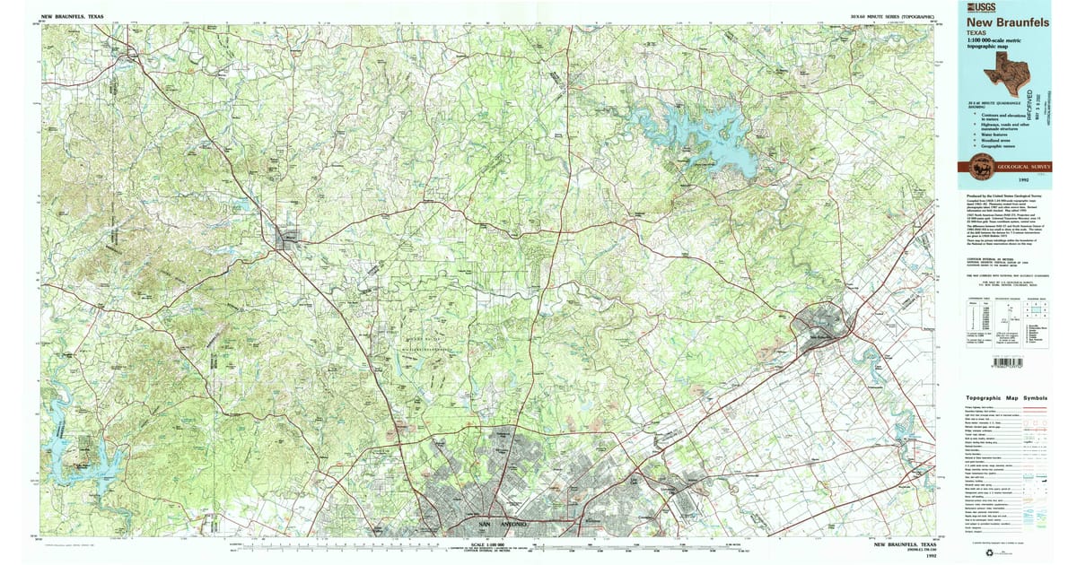 1990s Maps of Blanco County, TX | Pastmaps